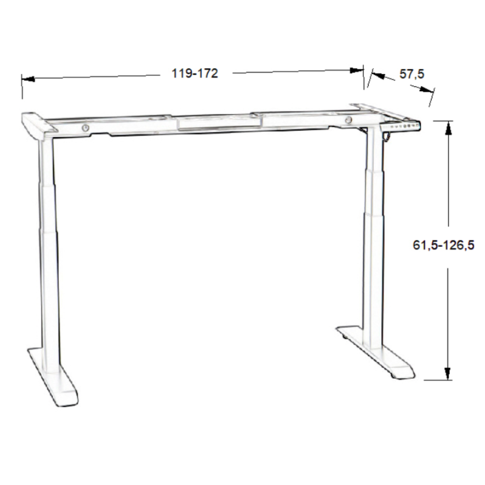 Biurko z elektryczną regulacją wysokości HERO DESK PLUS - dąb